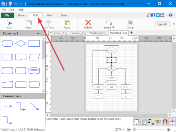 ClickCharts is a free Diagram & Flowchart software for Windows 10
