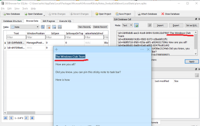 Where are Sticky Notes saved in Windows 11/10 - Location