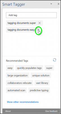 Relocate documents using Smart Tagger Word add-in