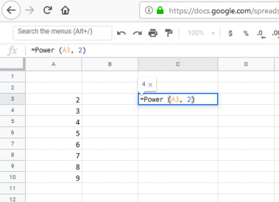 How to perform Exponential Calculation in Excel