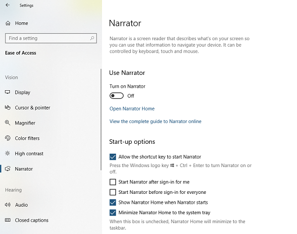 How to enable and use Narrator in Windows 11/10
