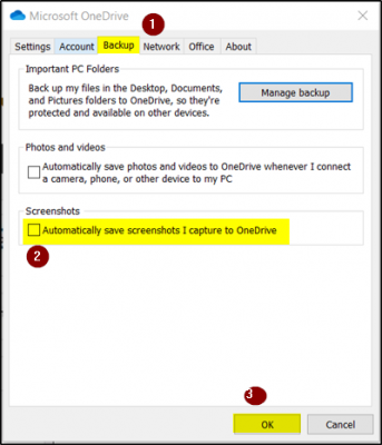 Stop OneDrive from taking over the Print Screen key on Windows