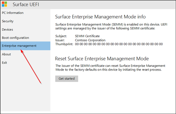 How to unenroll Microsoft Surface from SEMM