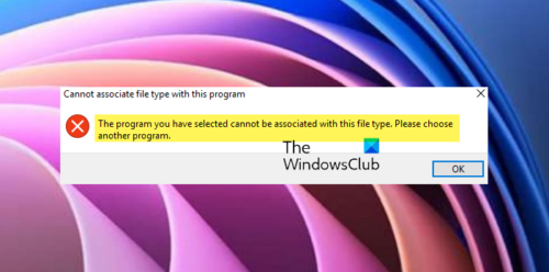 Cannot associate File Type with a Program in Windows 11/10