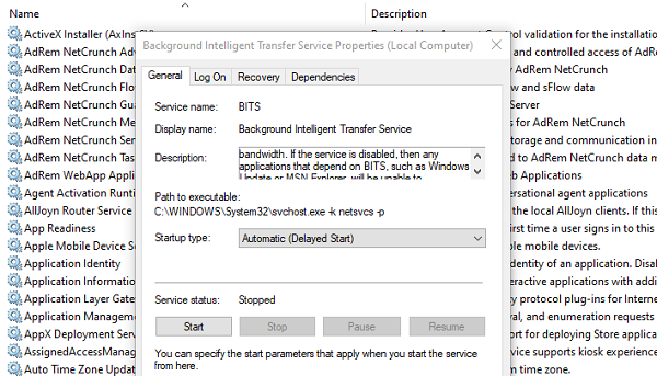Block Firefox from using Windows BITS Service to download updates