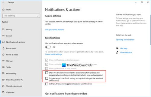 Disable Get even more out of Windows prompt in Windows 11/10