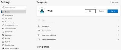 How to create multiple profiles on Microsoft Edge browser