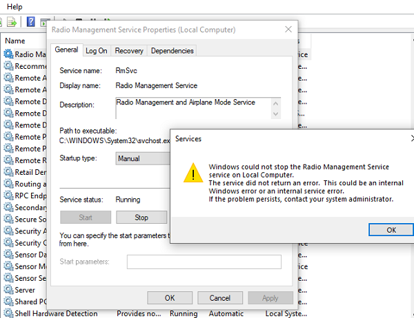 Windows laptop is stuck in Airplane Mode