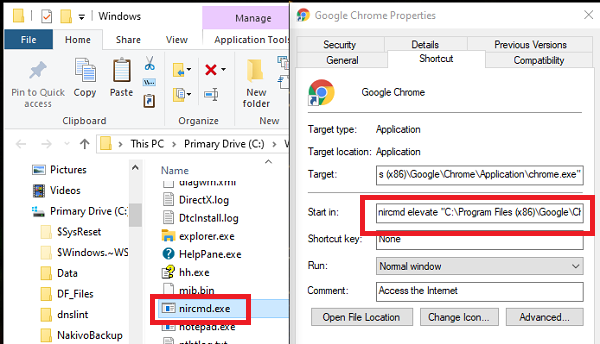 How to remove Blue and Yellow Shield from an Icon in Windows 11