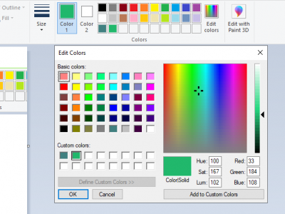 How to add Text and change Color of font in MS Paint
