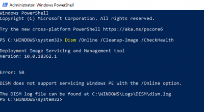 DISM does not support servicing Windows PE with online option