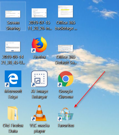 How to create Desktop Shortcut to Favorites in Windows 11