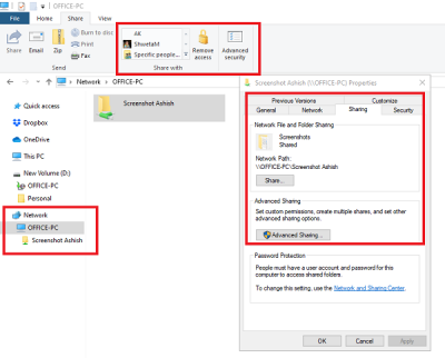 How to share Files and Folders over a Network in Windows 11
