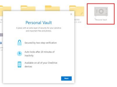 How to set up, use, disable OneDrive Personal Vault