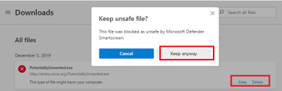 Enable, Disable Potentially Unwanted Application protection Edge