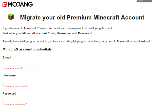 How to transfer Minecraft Account to another Email