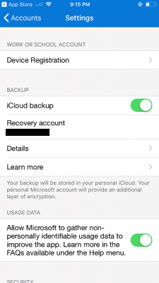 Turn on Cloud Backup for Authenticator on Android and iPhone