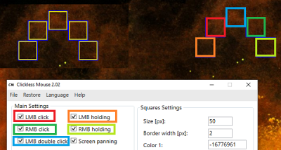 Emulate Mouse clicks by hovering using Clickless Mouse for PC