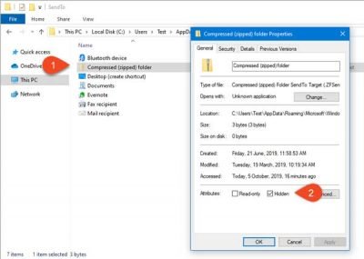 Compressed (zipped) folder is missing from Send to menu