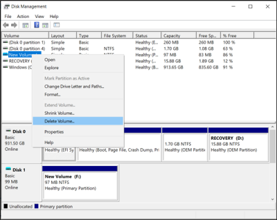 How to delete Virtual Drive in Windows 11