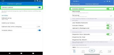 How to use Camera Upload feature in OneDrive app