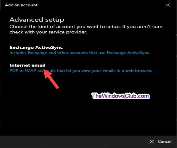 Fix Windows Mail app error 0x8000000b