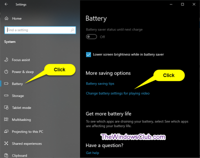 Improve Battery Life when watching Movies and Videos on Windows 11/10