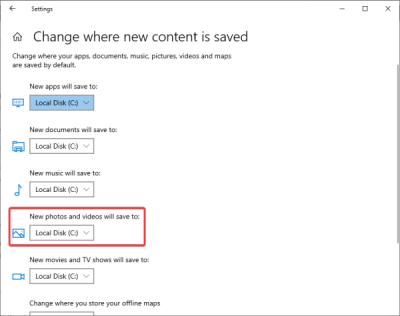 Where do Camera app & Photos app save Pictures, Videos in Windows