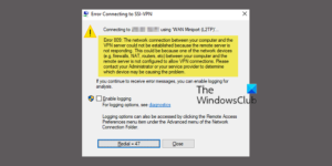 VPN Error 809, Network connection could not be established