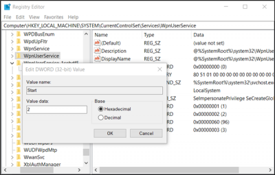 Windows Push Notifications User Service has stopped working