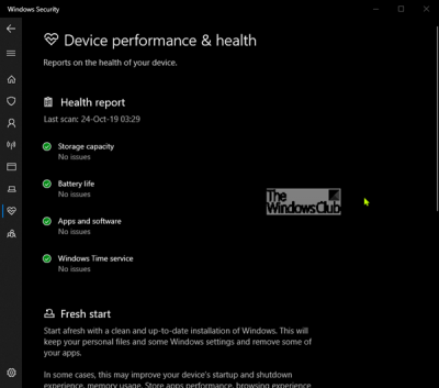 What is Device Performance & Health in Windows 11
