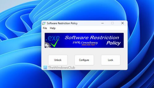 Simple Software Restriction Policy is a security add-on for Windows