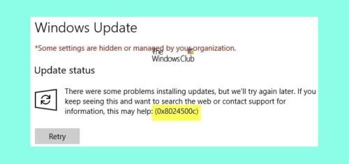 Fix 0x8024500C Windows Update error