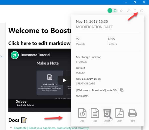 Boostnote: Free Code Editor and Note taking software for Windows