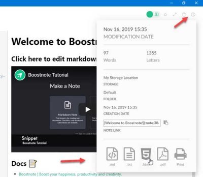 Boostnote: Free Code Editor and Note taking software for Windows