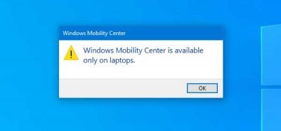 How to enable Windows Mobility Center on Desktop computer