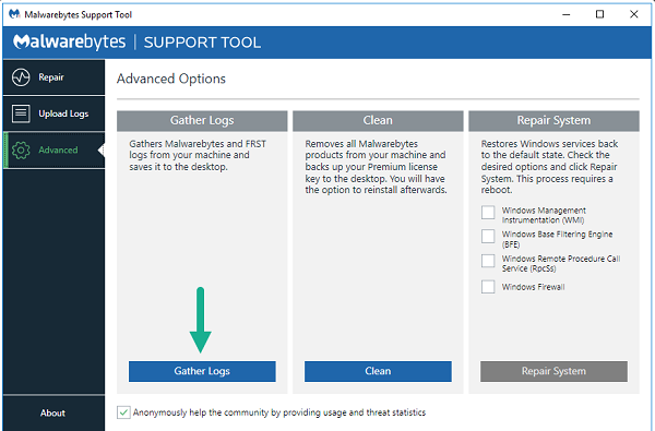 Malwarebytes Support Tool: Troubleshoot Malwarebytes