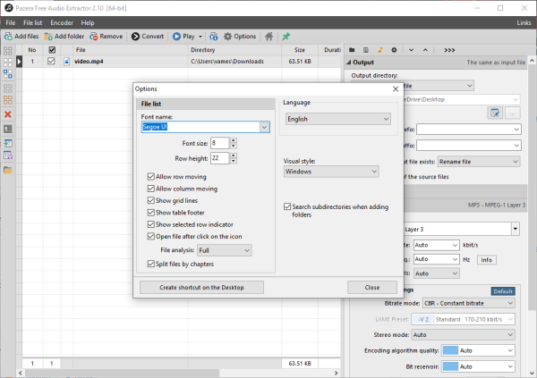 Use Pazera Free Audio Extractor software to extract audio tracks from ...