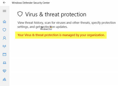 Virus and threat protection not working on Windows 11/10