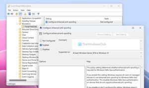 Enable Enhanced Anti-Spoofing for Hello Face Authentication in Windows