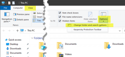How to open Folder or File Explorer Options in Windows 11