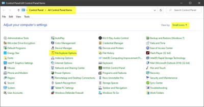 How to open Folder or File Explorer Options in Windows 11