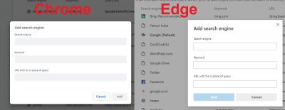 Search any website directly from the Chrome or Edge Address Bar