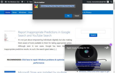 How to pin websites to the Taskbar with Microsoft Edge 2025