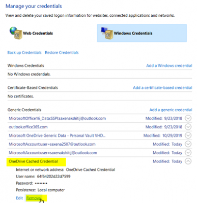 You're syncing a different account: OneDrive on Windows or Mac