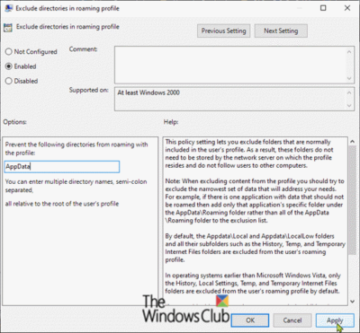 Your roaming profile was not completely synchronized Windows 11