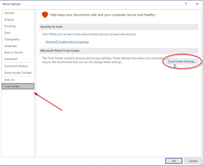 How to change File Block settings in Microsoft Office programs