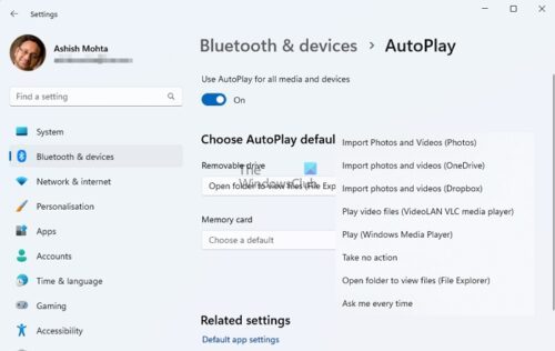 AutoPlay in Windows 11/10 explained - FAQ