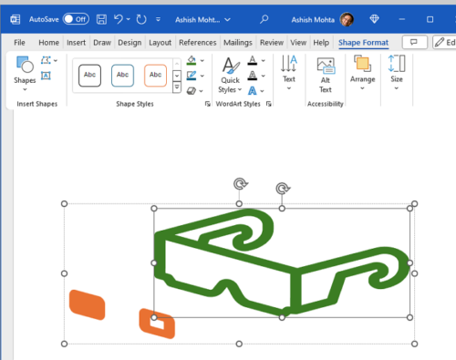 How to convert SVG icons to Shapes using Word