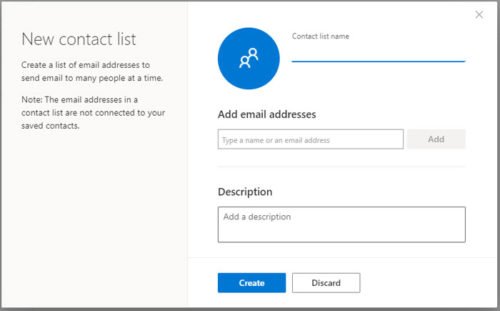 Send email to multiple contacts using People Contact List in Outlook.com